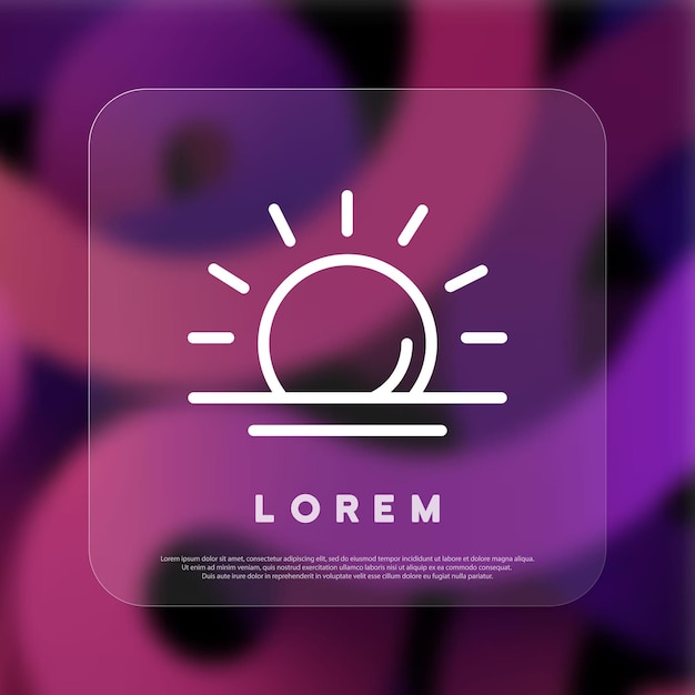 Premium Vector | Sun icon sunny day weather concept glassmorphism style ... Premium Vector | Sun icon sunny day weather concept glassmorphism style ...