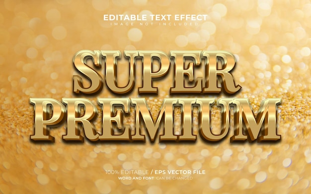 Premium Vector Super Premium Text Style Effect 3d Elegant Gold Color