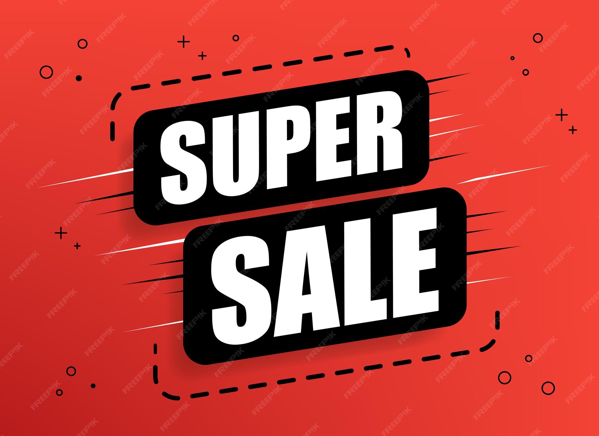 Premium Vector Super Sale Banner Designvector Illustration