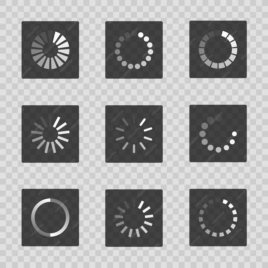 Premium Vector | Super set different load icon isolated on transparent ...