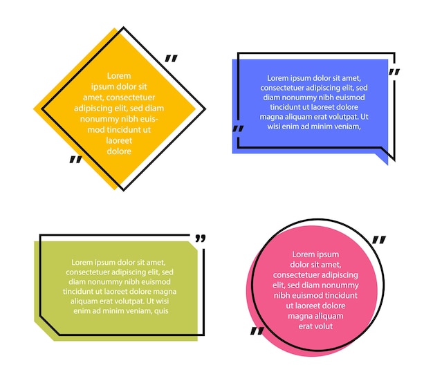 Premium Vector Super Set Different Shape Geometric Texting Boxes