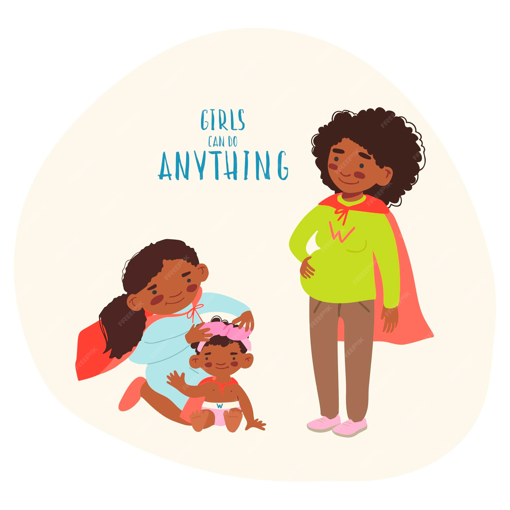 Premium Vector Superhero Mother And Daughter In Superheroes Costume