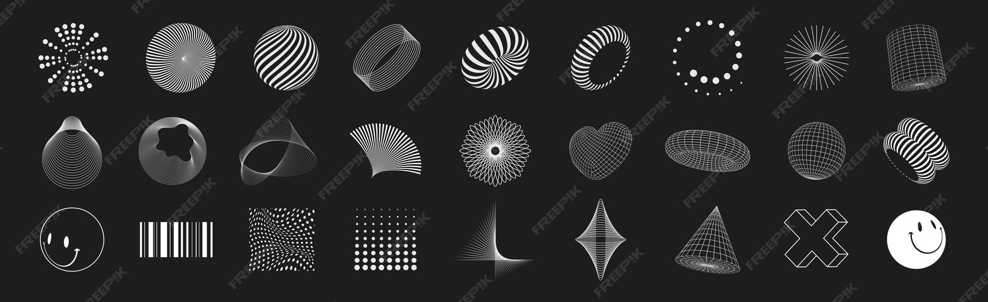 Premium Vector | Surreal geometric shapes abstract backgrounds and patterns wireframe cyberpunk ...