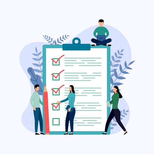 Premium Vector | Survey report, checklist, questionnaire, business ... Premium Vector | Survey report, checklist, questionnaire, business ...