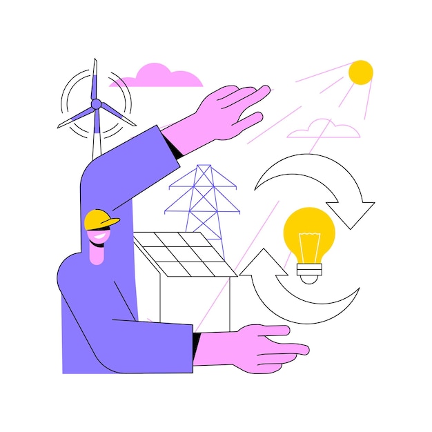 Premium Vector | Sustainable energy abstract concept vector illustration Premium Vector | Sustainable energy abstract concept vector illustration
