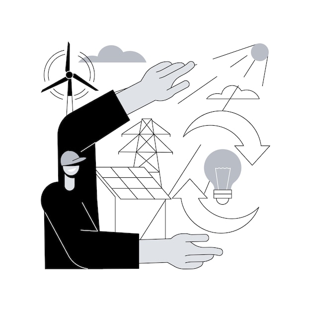 Premium Vector | Sustainable energy abstract concept vector illustration Premium Vector | Sustainable energy abstract concept vector illustration