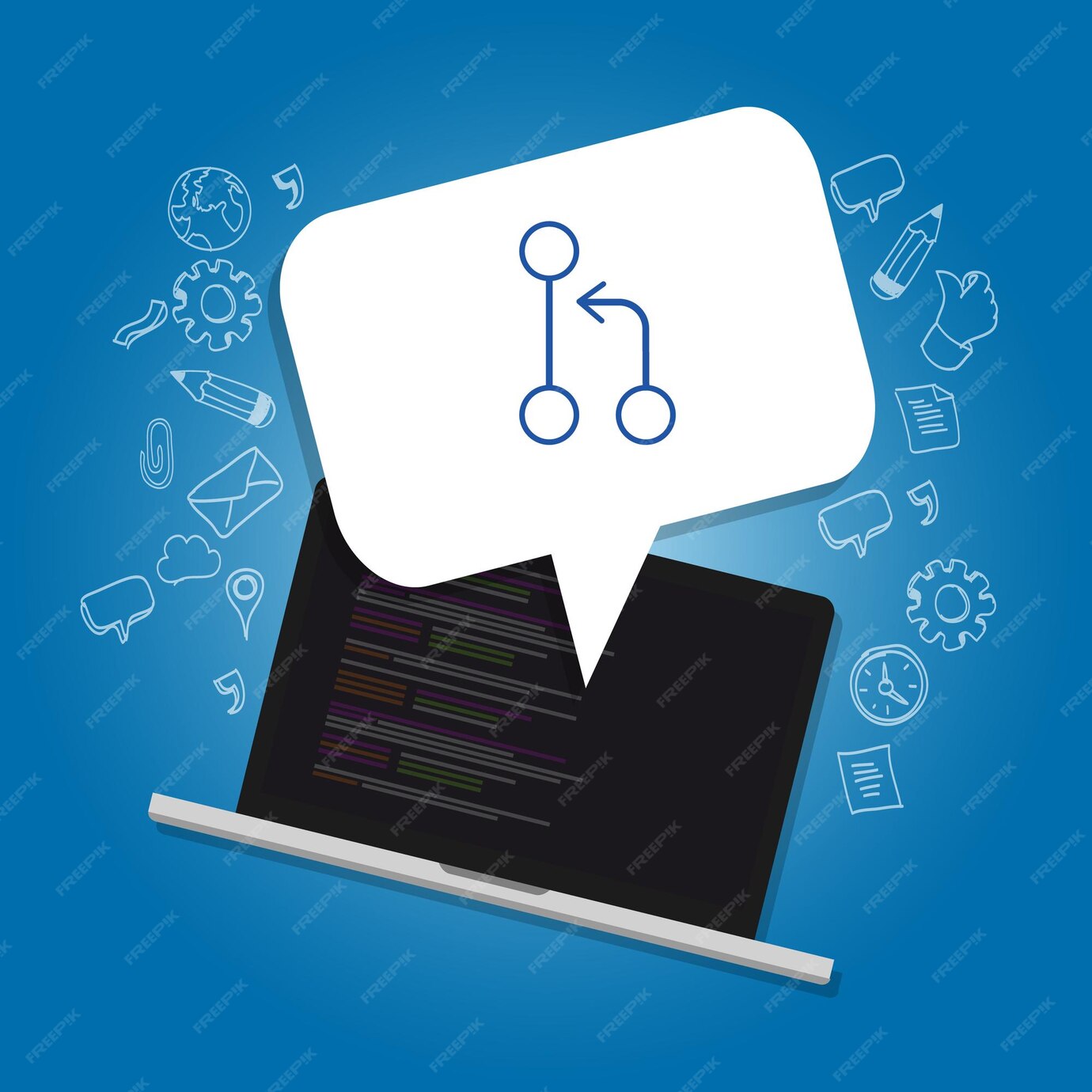 Premium Vector | Svn sub version programming control and git
