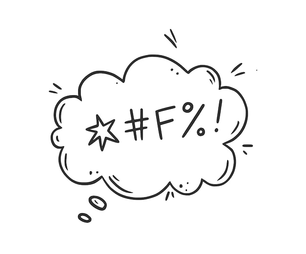 Premium Vector | Swear word speech bubble. Curse, rude, swear word for ... Premium Vector | Swear word speech bubble. Curse, rude, swear word for ...