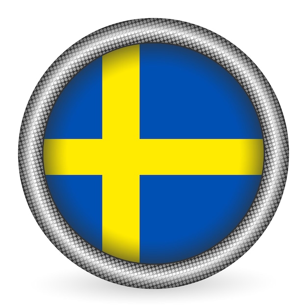 Premium Vector Sweden Flag Button