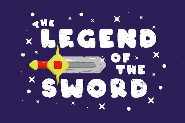 Premium Vector | Sword flat game background design Premium Vector | Sword flat game background design