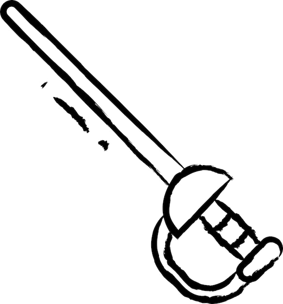 Premium Vector Sword Hand Drawn Vector Illustration