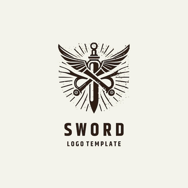 Premium Vector | Sword logo design vector illustration Premium Vector | Sword logo design vector illustration