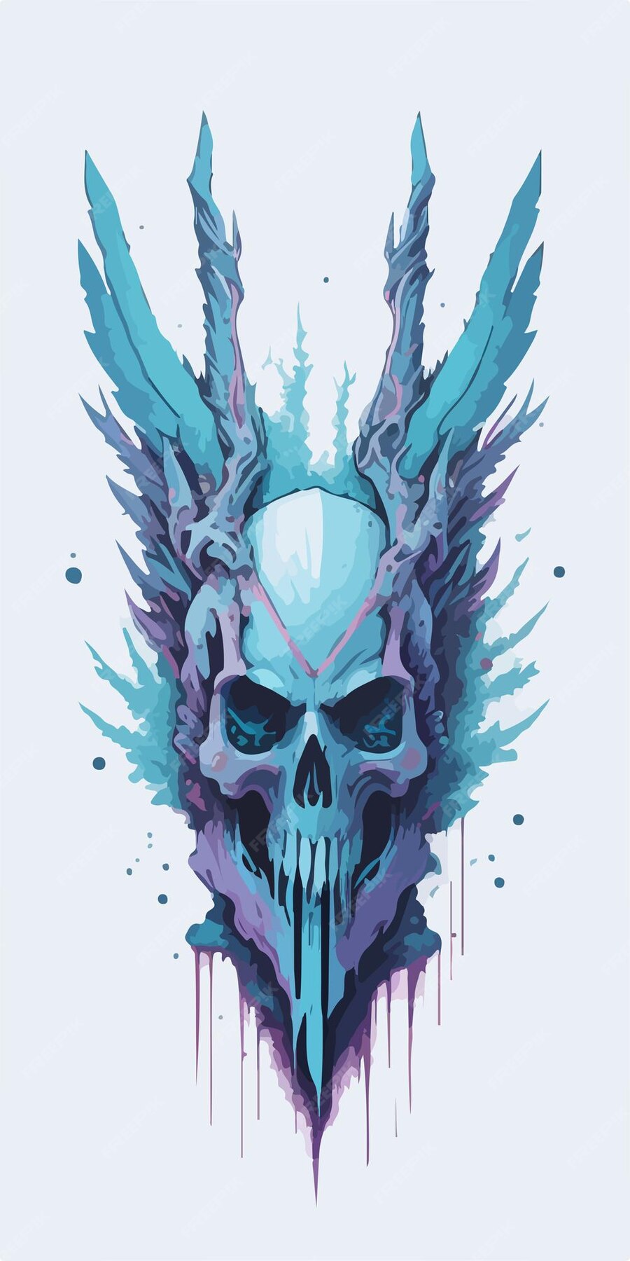 Premium Vector | Sword of seraphim an angel skull forged into a divine ... Premium Vector | Sword of seraphim an angel skull forged into a divine ...