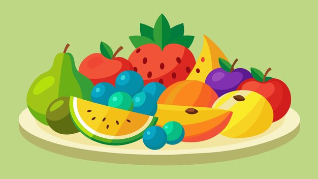 Premium Vector | A symphony of tastes and textures with each fruit ... Premium Vector | A symphony of tastes and textures with each fruit ...