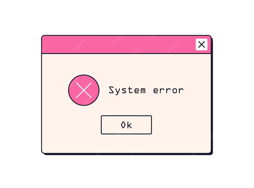 Premium Vector | System error alert, notification. dialog window with ...