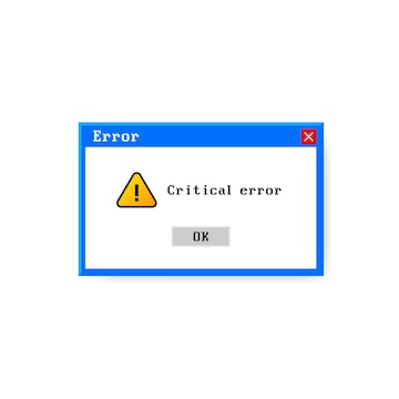 Premium Vector | System error vector icon failure pc interface error ...