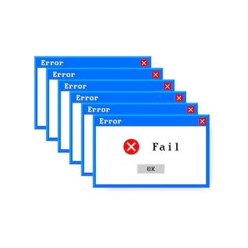 Premium Vector | System error vector icon failure pc interface error message computer window ...