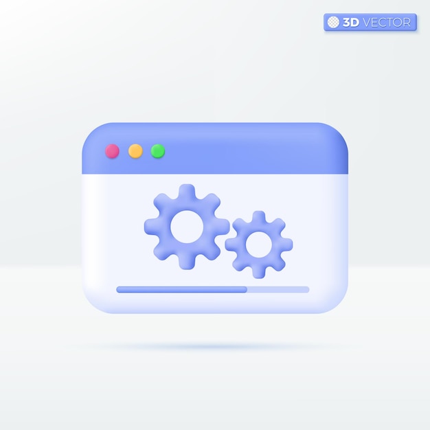 Premium Vector System Update Icon Symbols Coding Language Web Page Development Programming