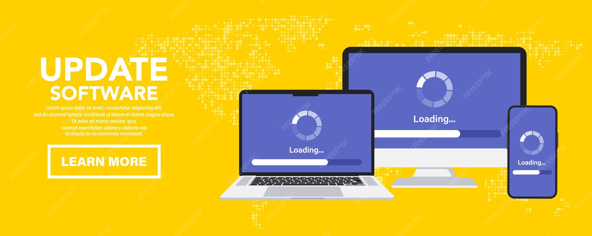 Premium Vector | System Update. Installation of new Version software ...