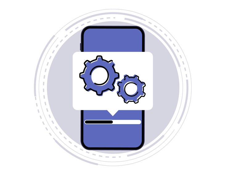 시스템 업데이트 시스템 소프트웨어 업데이트의 개념입니다 스마트폰 화면에서 다운로드 프로세스입니다 개선 버전 소프트웨어 설치 프로세스 방문 페이지 Ui 앱 배너