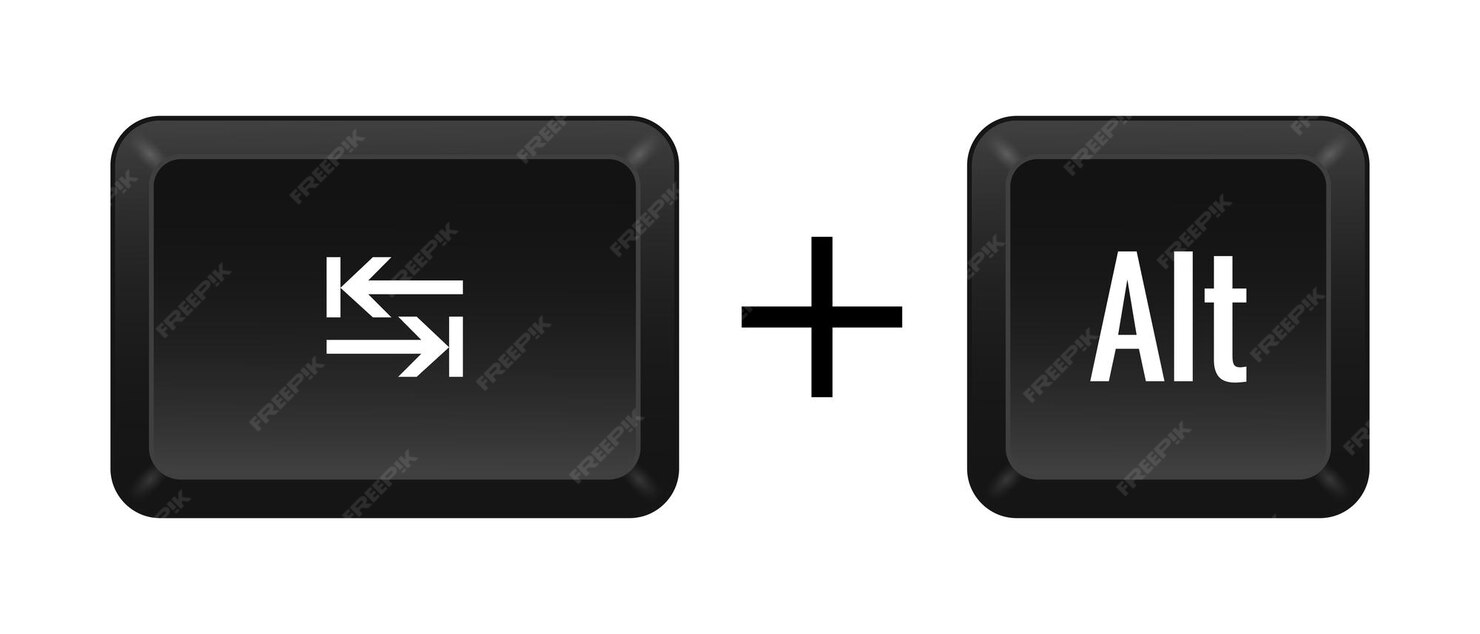 Premium Vector Tab Alt Key Combination Keyboard Control Computer Shortcut Laptop Functional