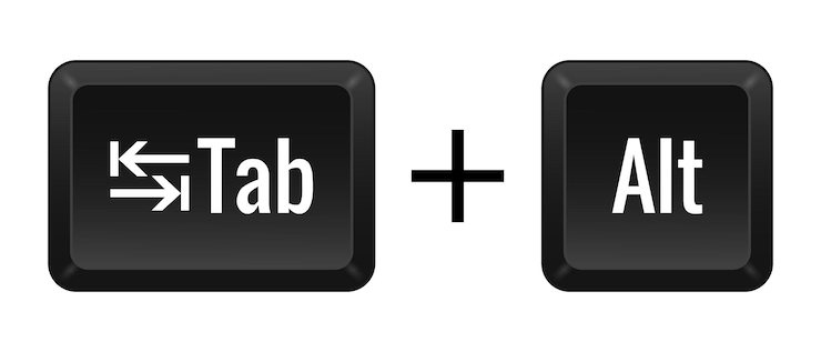 Premium Vector | Tab Alt Key combination Keyboard control computer ...