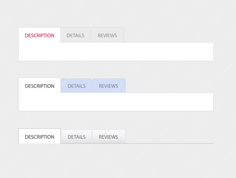Premium Vector | Tabs menu bar web ui interface template element design set navigation buttons ...