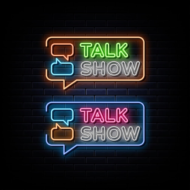 Premium Vector | Talk show neon sign neon symbol Premium Vector | Talk show neon sign neon symbol