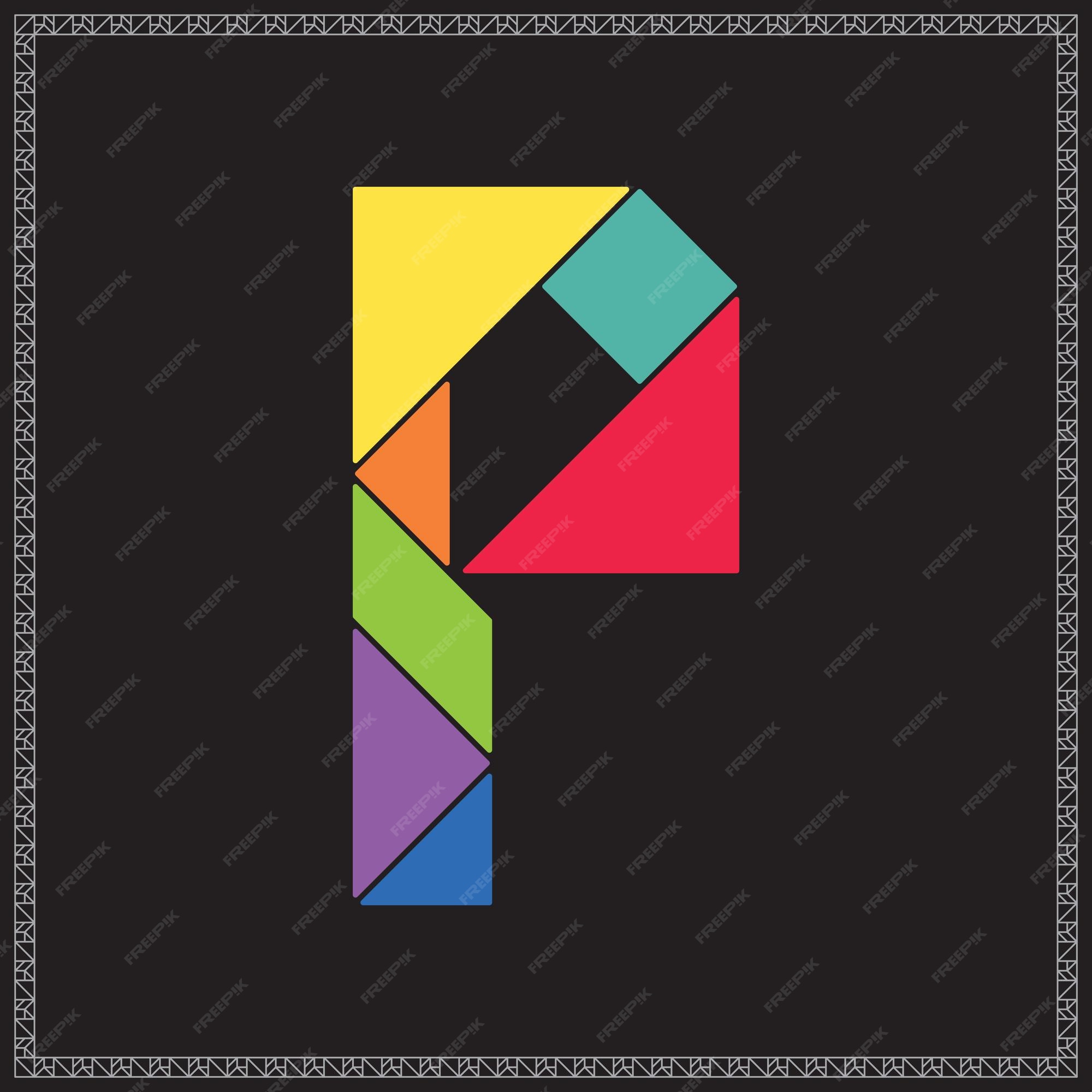 Premium Vector | Tangram Puzzle Letter P Alphabet Colorful Geometric ... Premium Vector | Tangram Puzzle Letter P Alphabet Colorful Geometric ...