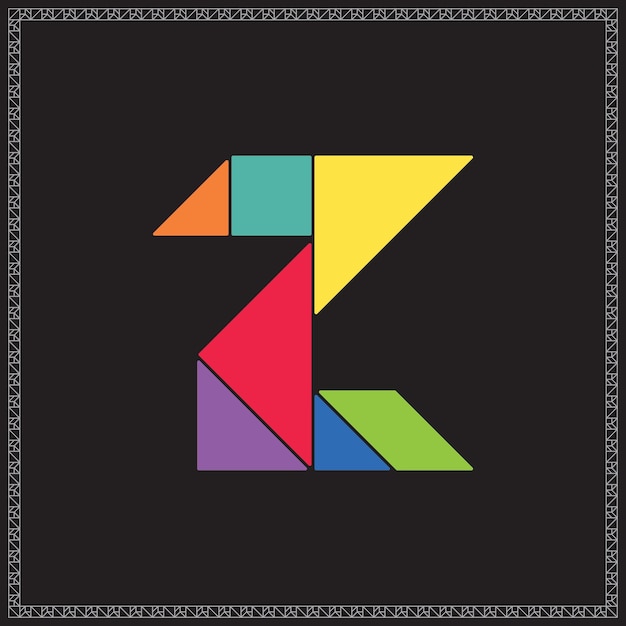 Premium Vector | Tangram Puzzle Letter Z Alphabet Colorful Geometric ... Premium Vector | Tangram Puzzle Letter Z Alphabet Colorful Geometric ...