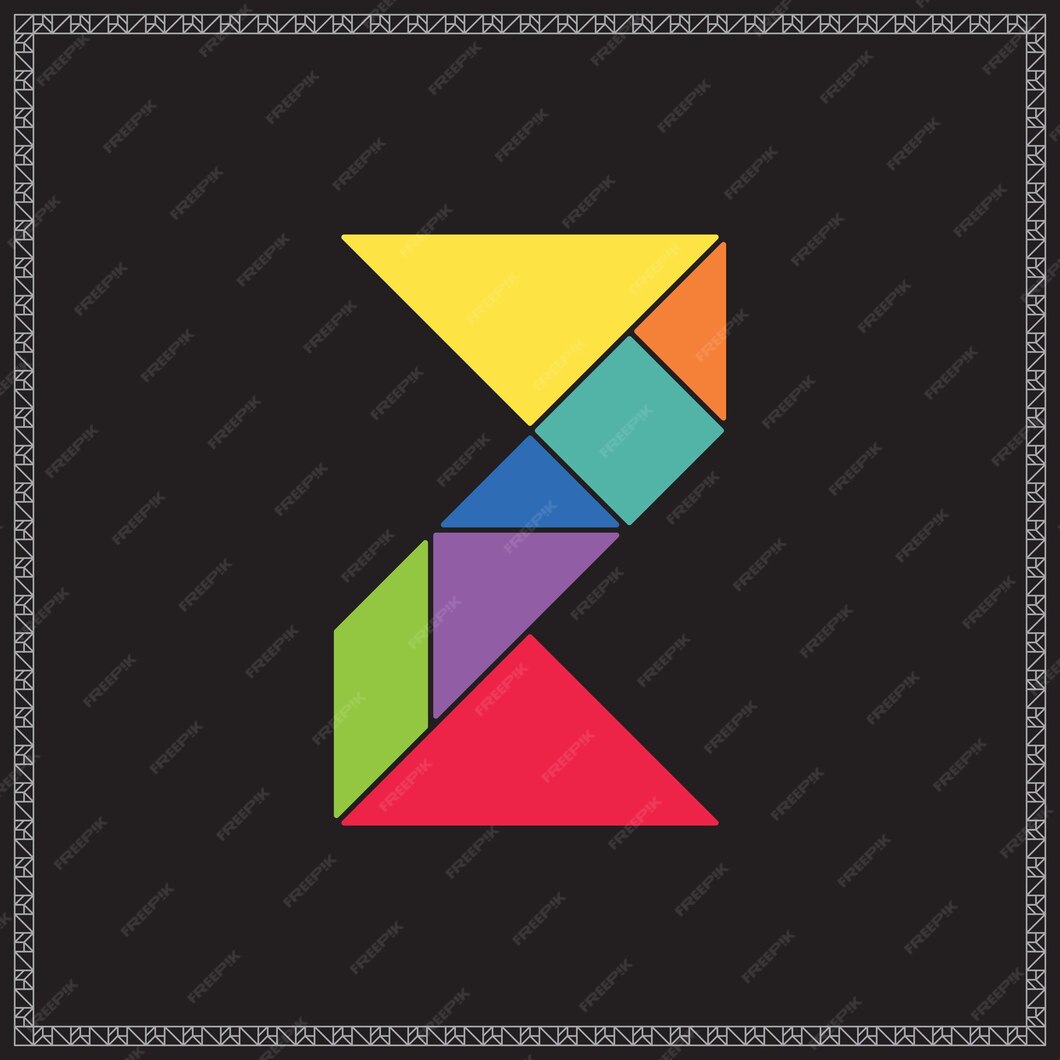 Premium Vector | Tangram Puzzle Letter Z Alphabet Colorful Geometric ... Premium Vector | Tangram Puzzle Letter Z Alphabet Colorful Geometric ...