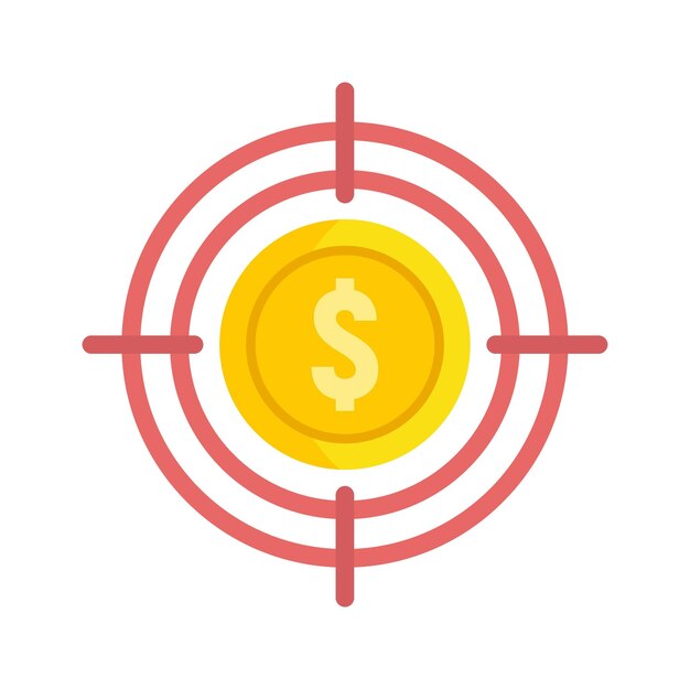 Premium Vector | Target money remarketing icon flat illustration of ... Premium Vector | Target money remarketing icon flat illustration of ...