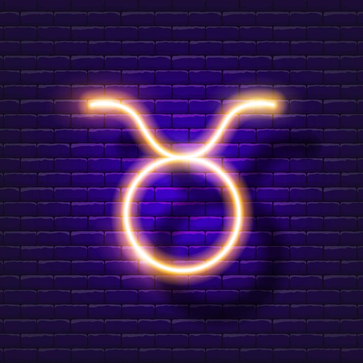 Premium Vector Taurus Zodiac Sign Neon Icon Astrological Zodiac Signs