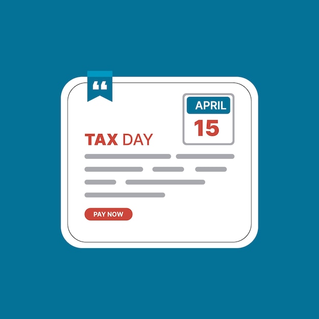 Premium Vector | Tax day vector calendar templates design Premium Vector | Tax day vector calendar templates design