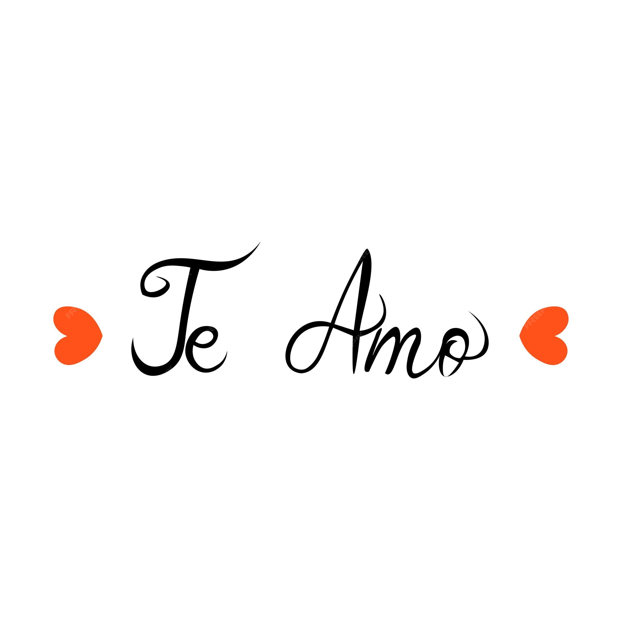 Premium Vector Te Amo Lettering Calligraphy Vector Illustration