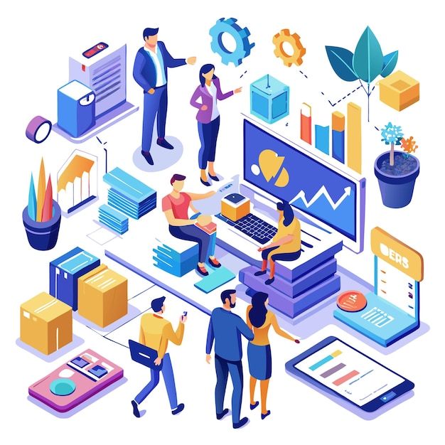 Team of business people working together on a project | Premium AI ... Team of business people working together on a project | Premium AI ...