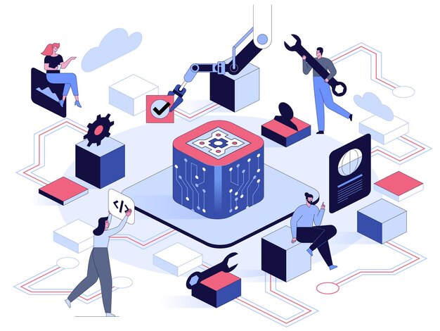 Software Building Vectors & Illustrations for Free Download