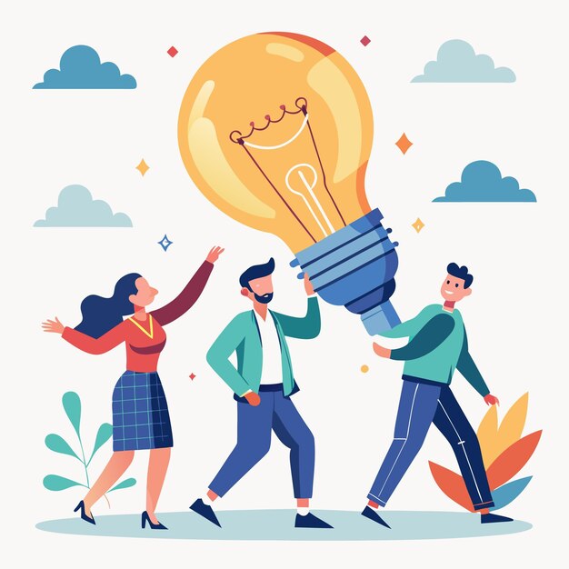 Teamwork Leads to Brilliant Ideas Illuminating Path to Success ... Teamwork Leads to Brilliant Ideas Illuminating Path to Success ...