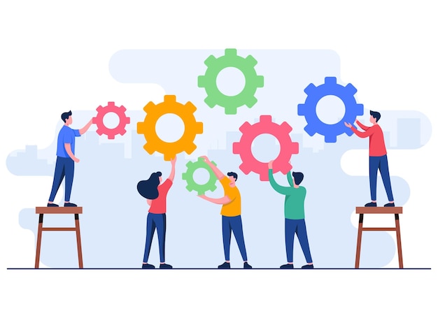 Premium Vector | Teamwork Premium Vector | Teamwork