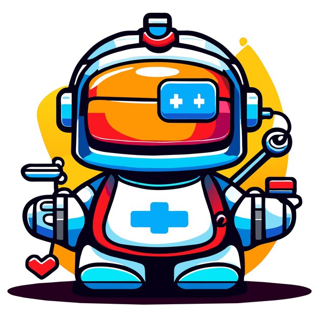 Premium Vector | Tech marvels little robot graphics creating design magic Premium Vector | Tech marvels little robot graphics creating design magic