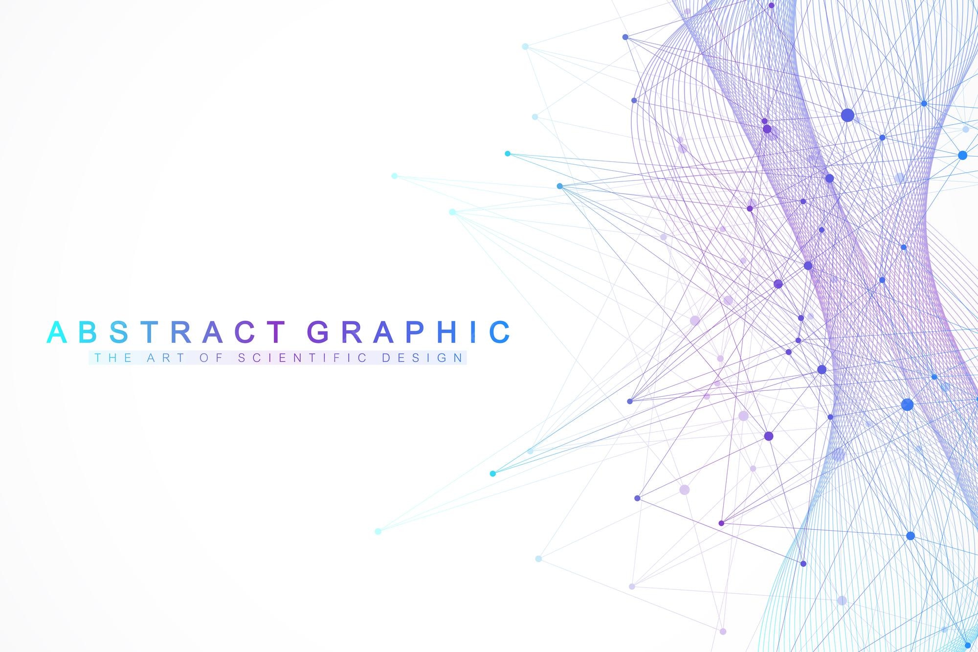 Premium Vector Technology Abstract Background With Connected Line And Dots Big Data