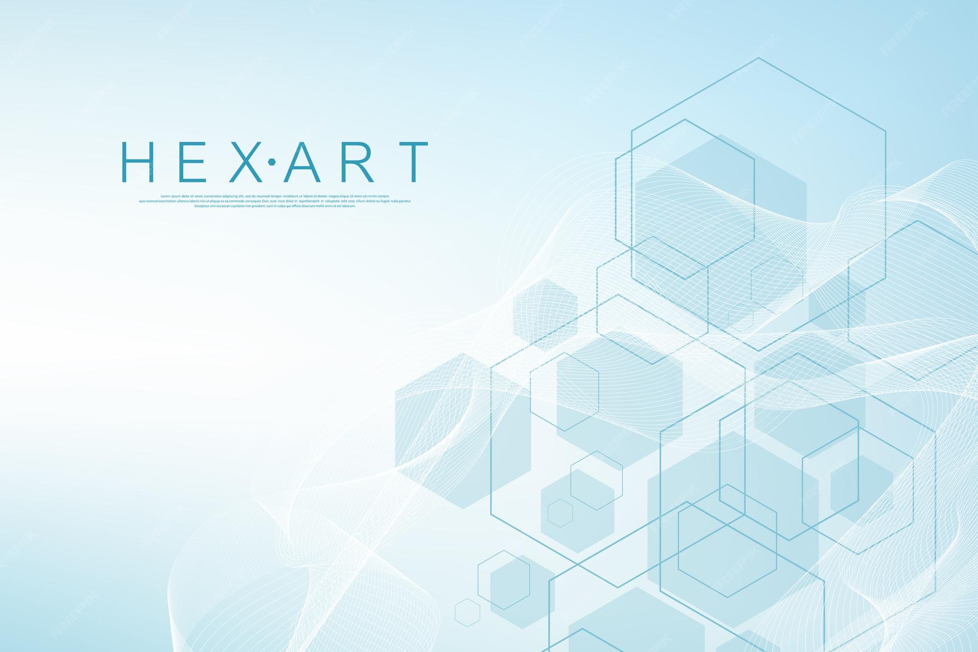 Premium Vector Technology Abstract Lines And Dots Connect Background With Hexagons Hexagon