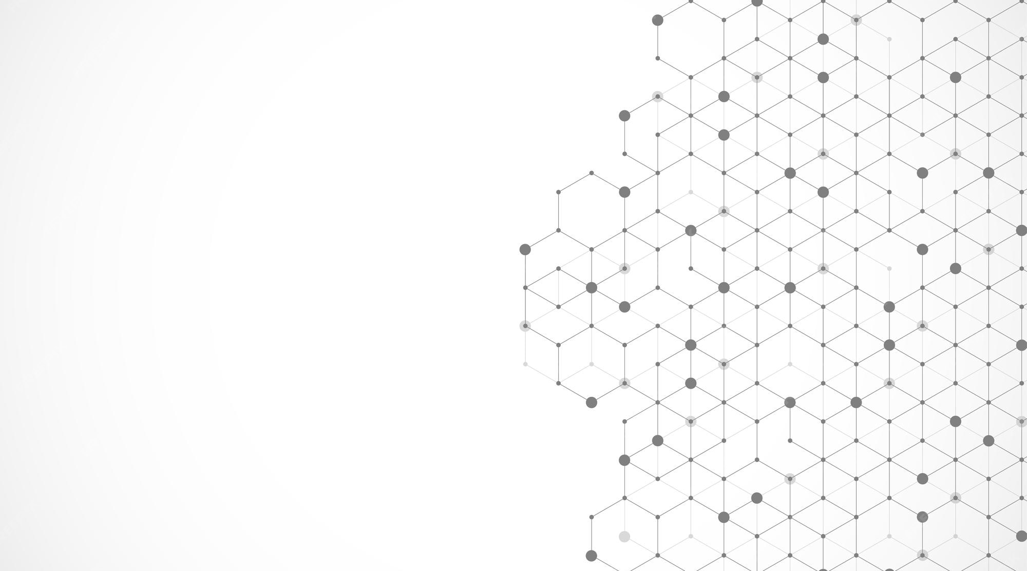 Premium Vector Technology Abstract Lines And Dots Connect Background With Hexagons Hexagons