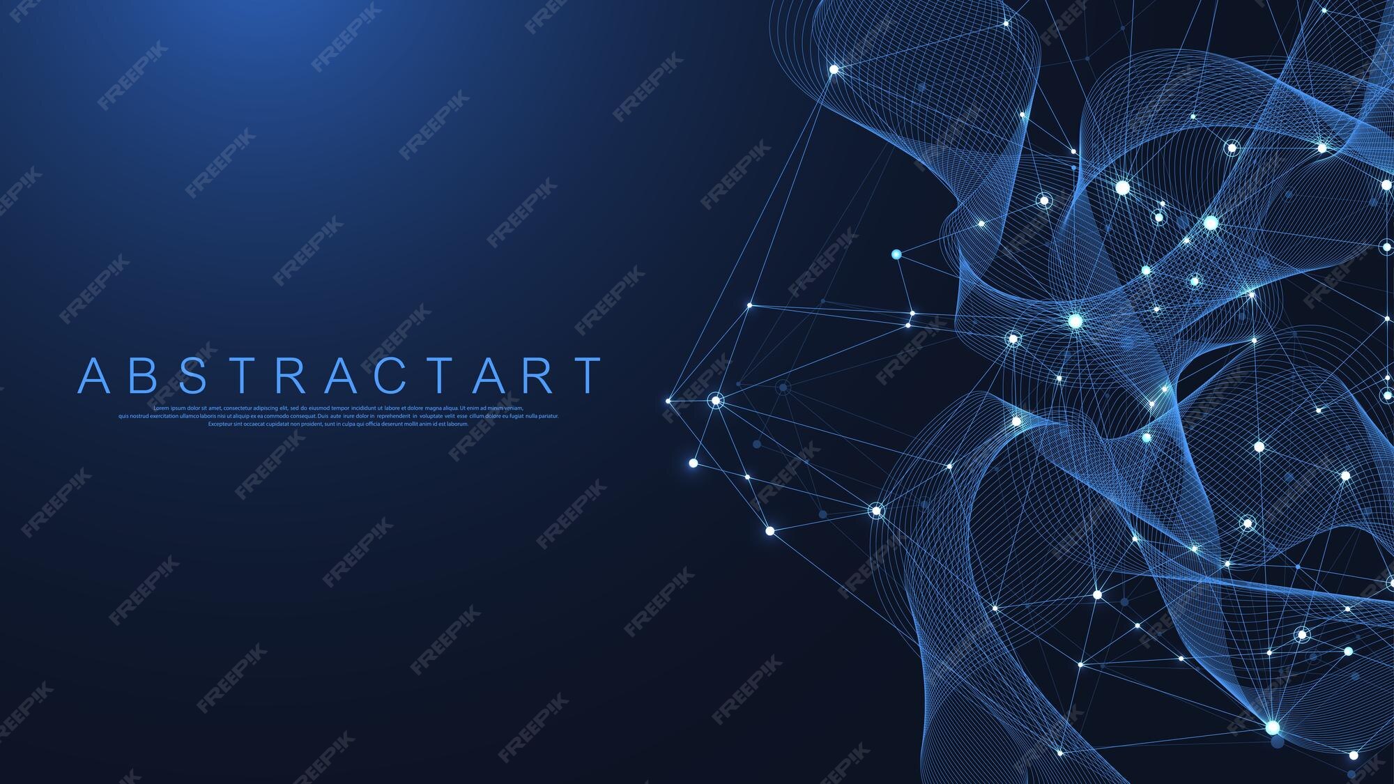 Premium Vector Technology Abstract Lines And Dots Connection Background Connection Digital