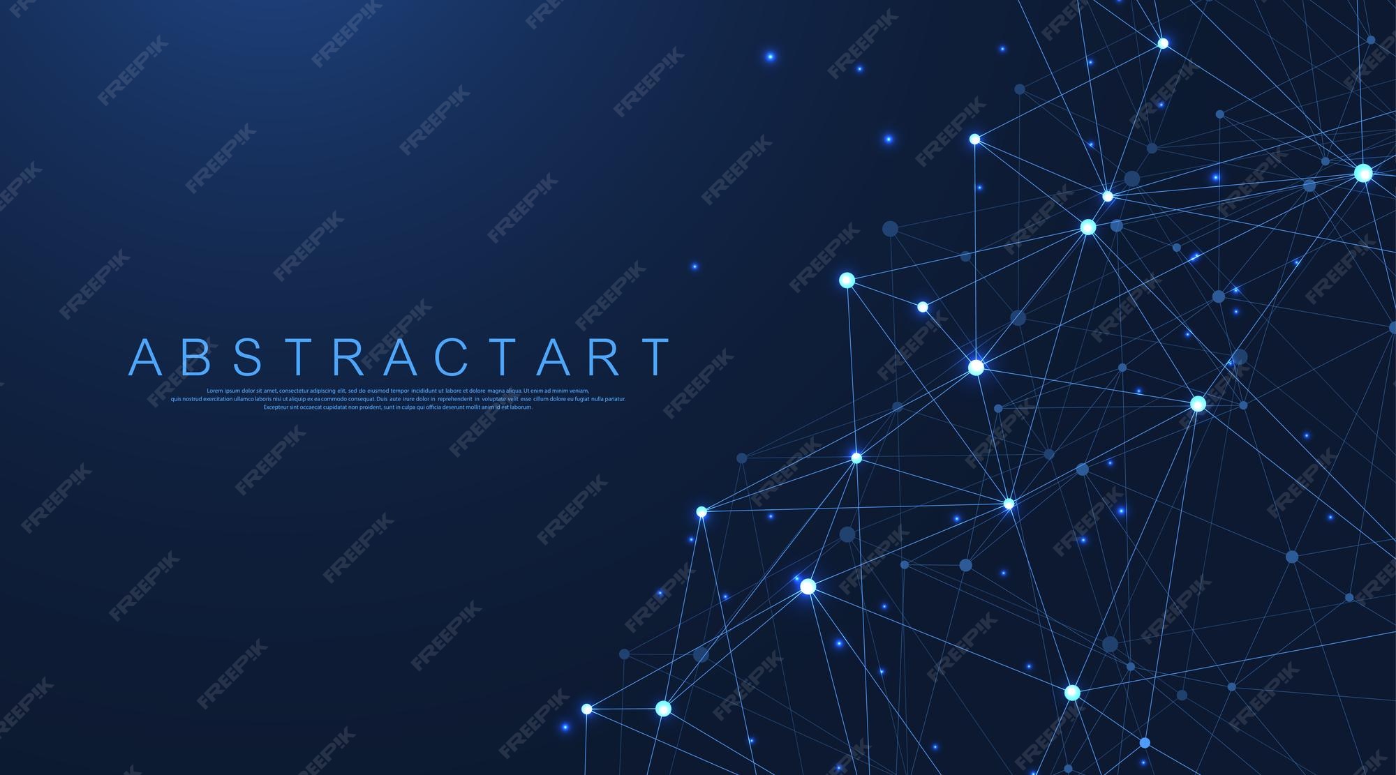 Premium Vector Technology Abstract Lines And Dots Connection Background Connection Digital