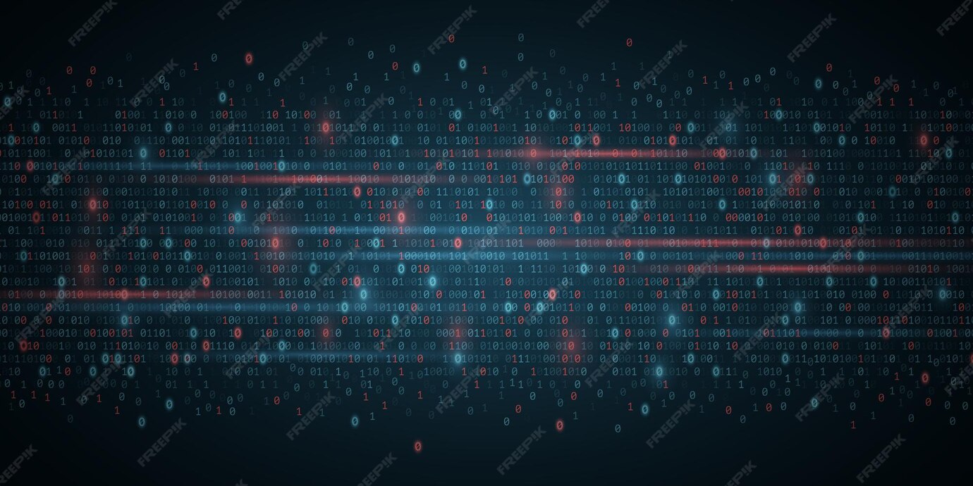 Premium Vector | Technology background of binary code. Software code. Random 0 and 1 numbers of ...
