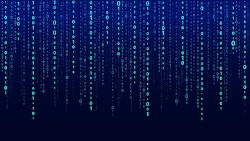 Premium Vector | Technology binary code Random falling blue digits on ...