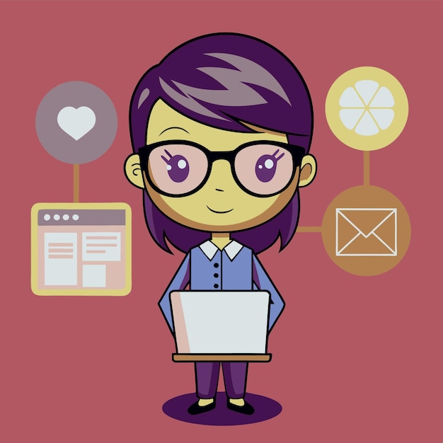 Technology Concept Flat Vector Style Illustration Featuring UX UI ... Technology Concept Flat Vector Style Illustration Featuring UX UI ...