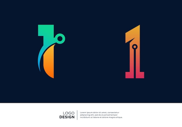 Premium Vector | Technology digital initial number 1 logo design Premium Vector | Technology digital initial number 1 logo design