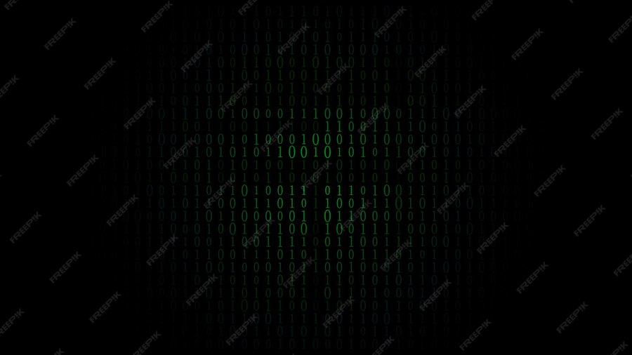 Premium Vector | Technology matrix background Cyber security with falling number on screen ...